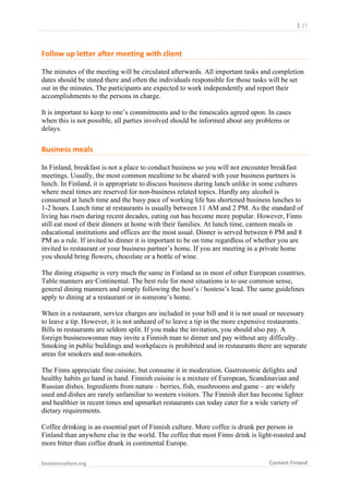 Finnish business culture guide - Learn about Finland | PDF