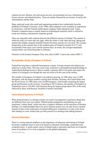 Finnish business culture guide - Learn about Finland | PDF