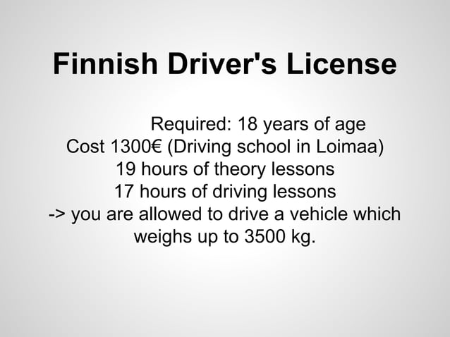 Finnish driving license, finland | PDF
