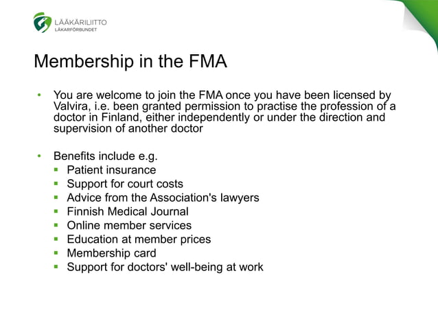 Finnish Medical Association FMA | PPT
