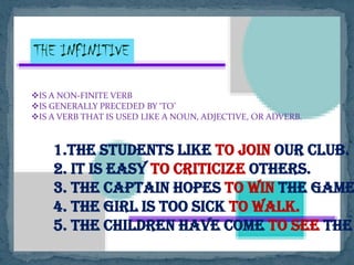 Finite and non finite verbs | PPTX