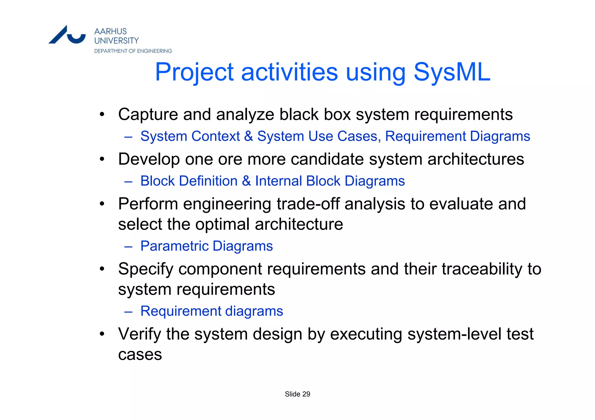 Introduction to SysML af Finn Overgaard Hansen, AU | PDF