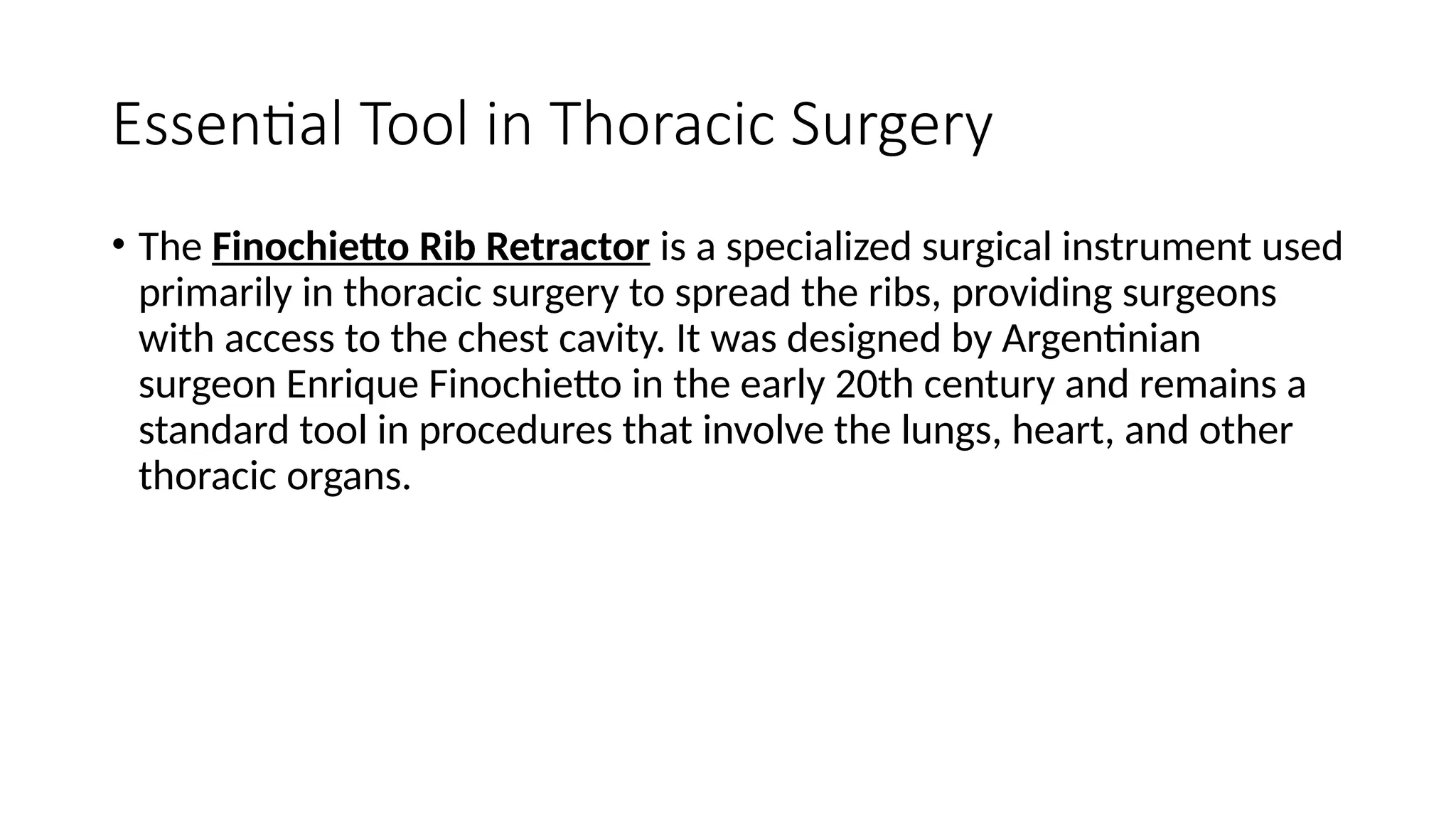 Finochietto Rib Retractor .. , | PPTX