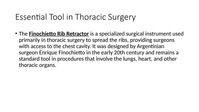 Finochietto Rib Retractor .. , | PPTX