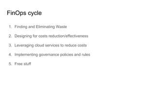 FinOps: Costs savings in the cloud | PPTX