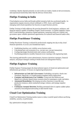 FinOps Training: Master Cloud Cost Optimization & Financial Management ...