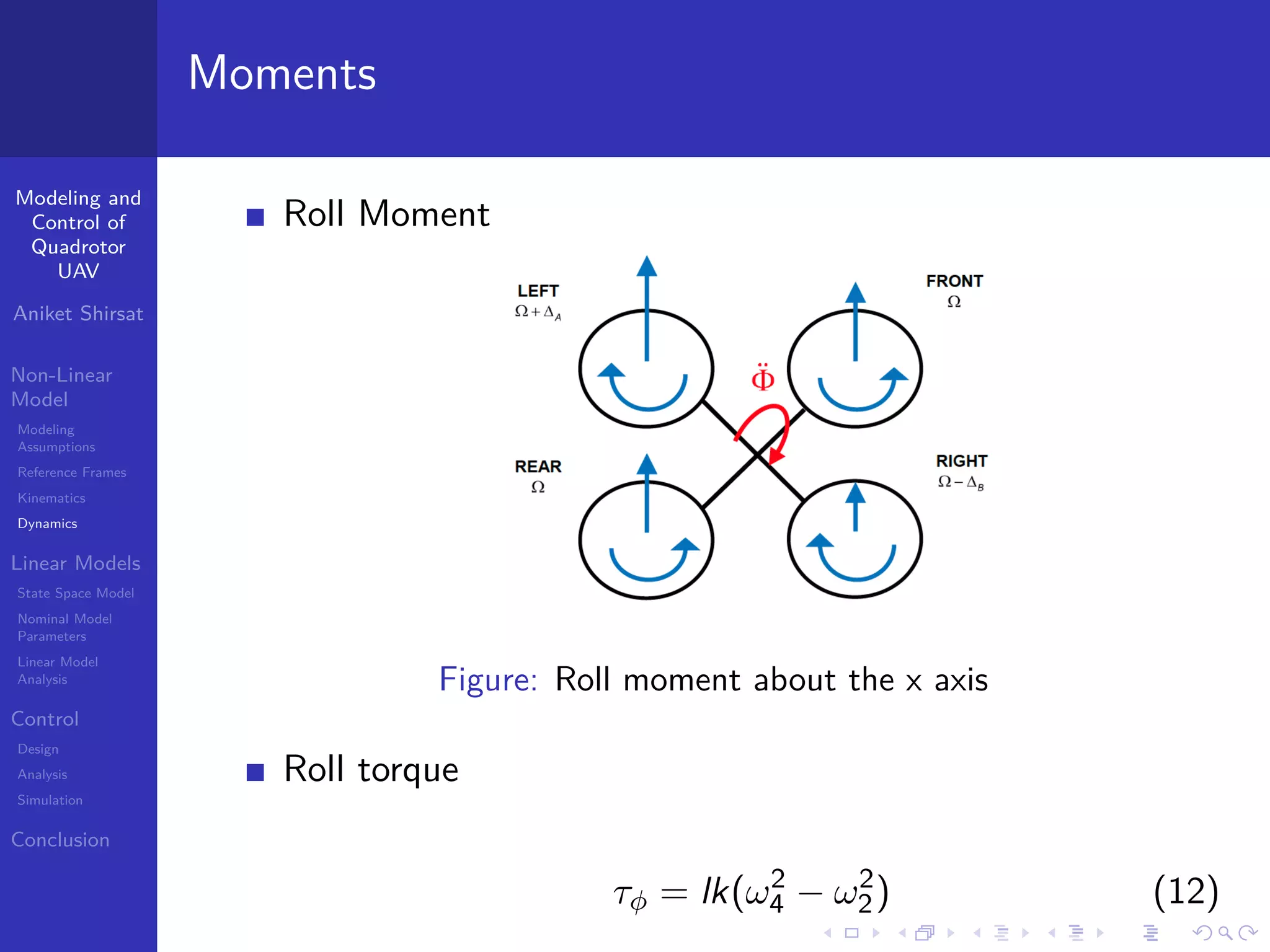 Modeling and control of a Quadrotor UAV | PDF