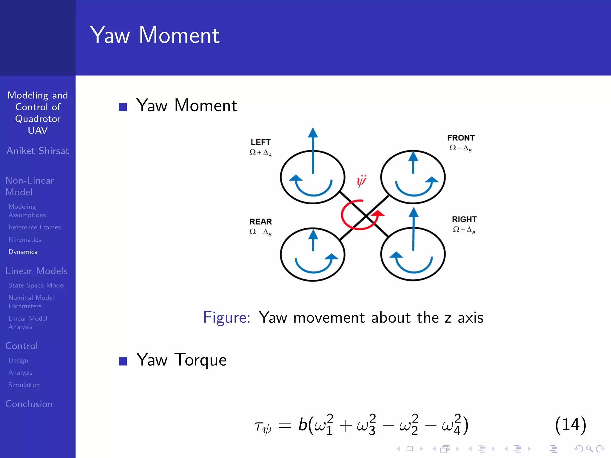 Modeling and control of a Quadrotor UAV | PDF