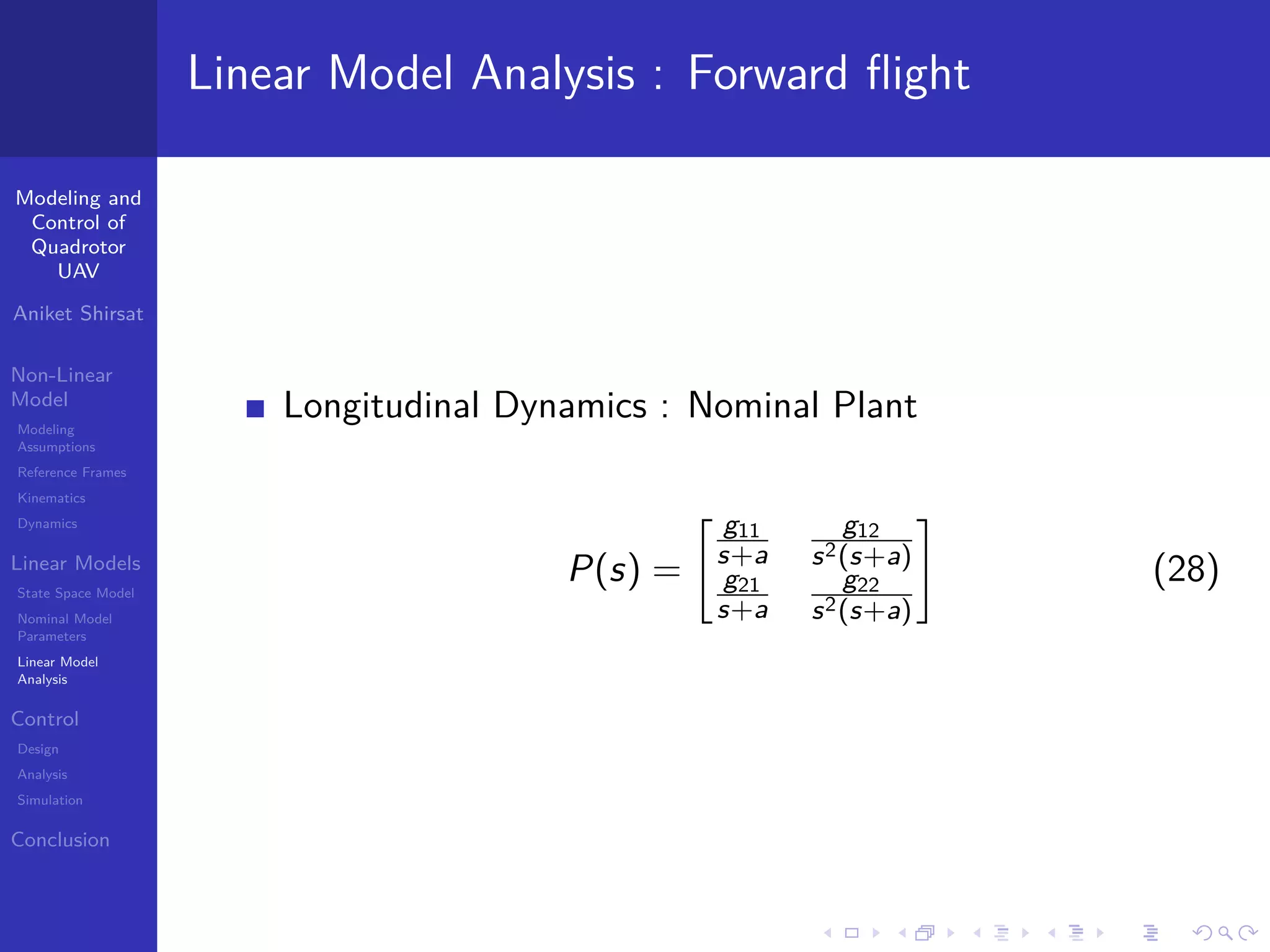 Modeling and control of a Quadrotor UAV | PDF