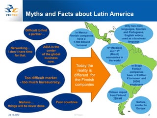 Finpro Growth Market Program Latin America | PDF | South America Travel ...