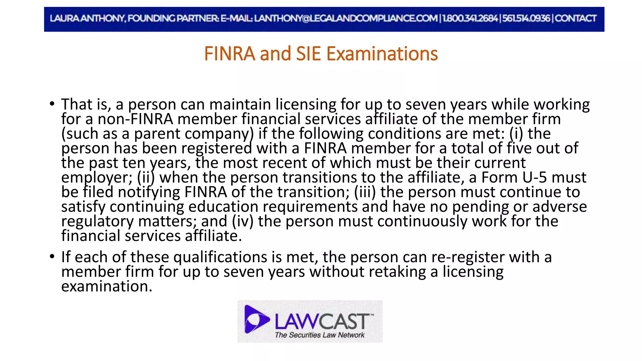 FINRA and SIE Examinations | PPTX