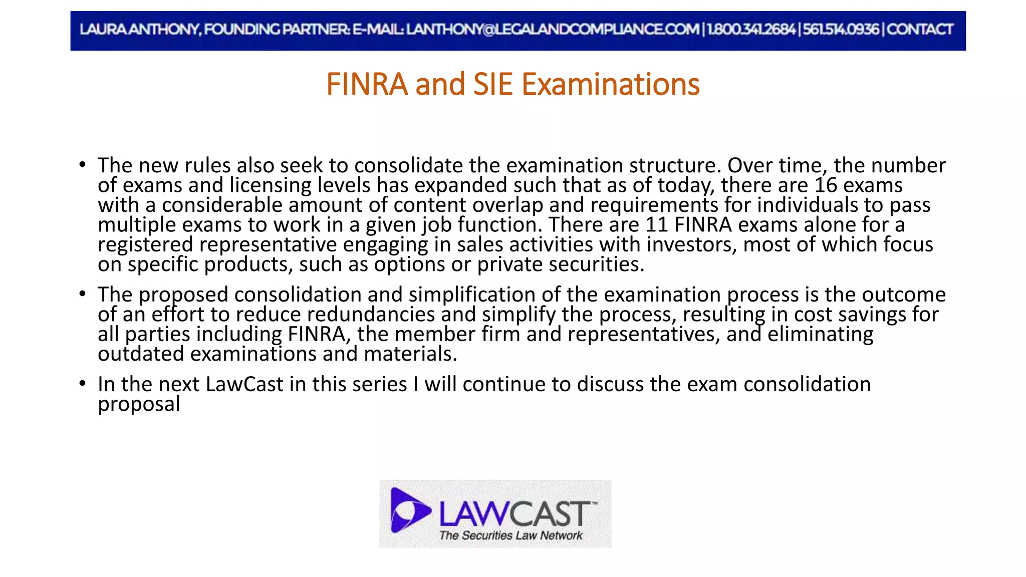 FINRA and SIE Examinations | PPTX