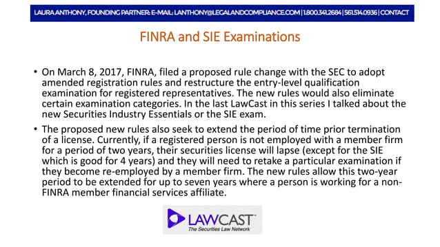 FINRA and SIE Examinations | PPTX