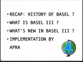 Fins3630 class presentation basel iii final | PPTX