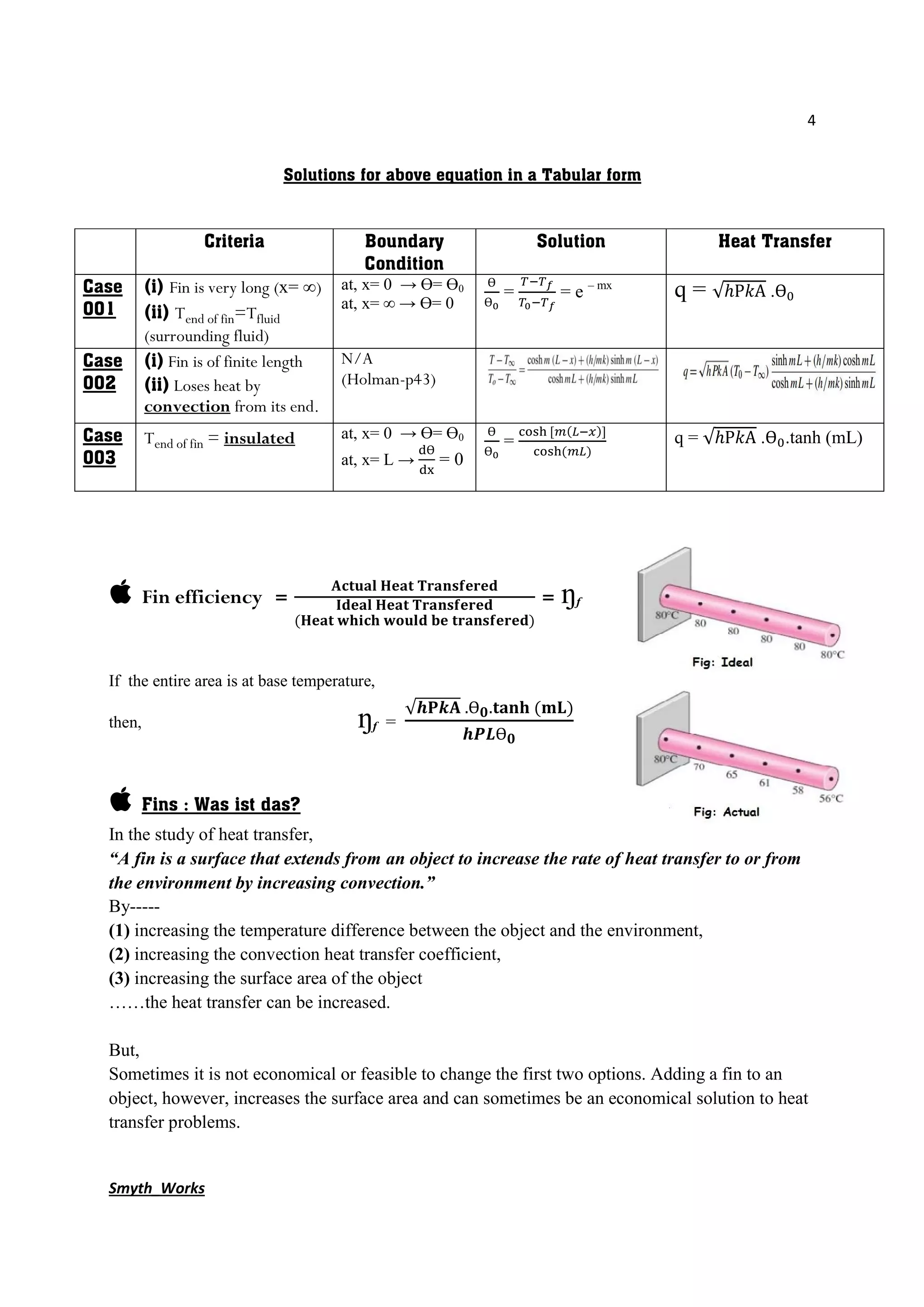 Fins equation & lumped heat capacity system | PDF