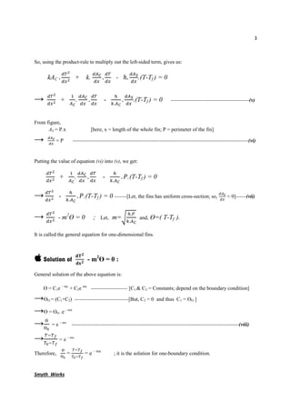 Fins equation & lumped heat capacity system | PDF