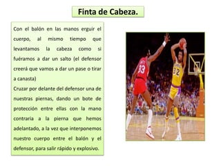 Fintas en el Baloncesto, de Elvir Peraza. | PPTX