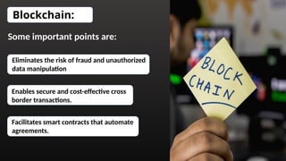 FINTECH AND BLOCK CHAIN IN RESHAPING THE FUTURE.pptx