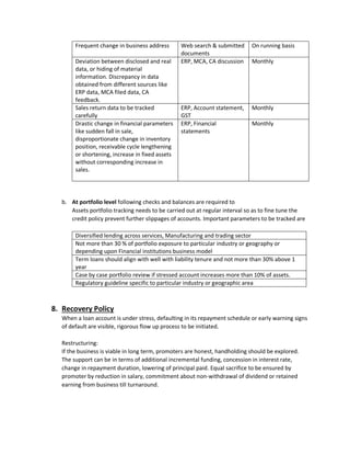 Fintech - MSME lending score card template for flow based lending | PDF