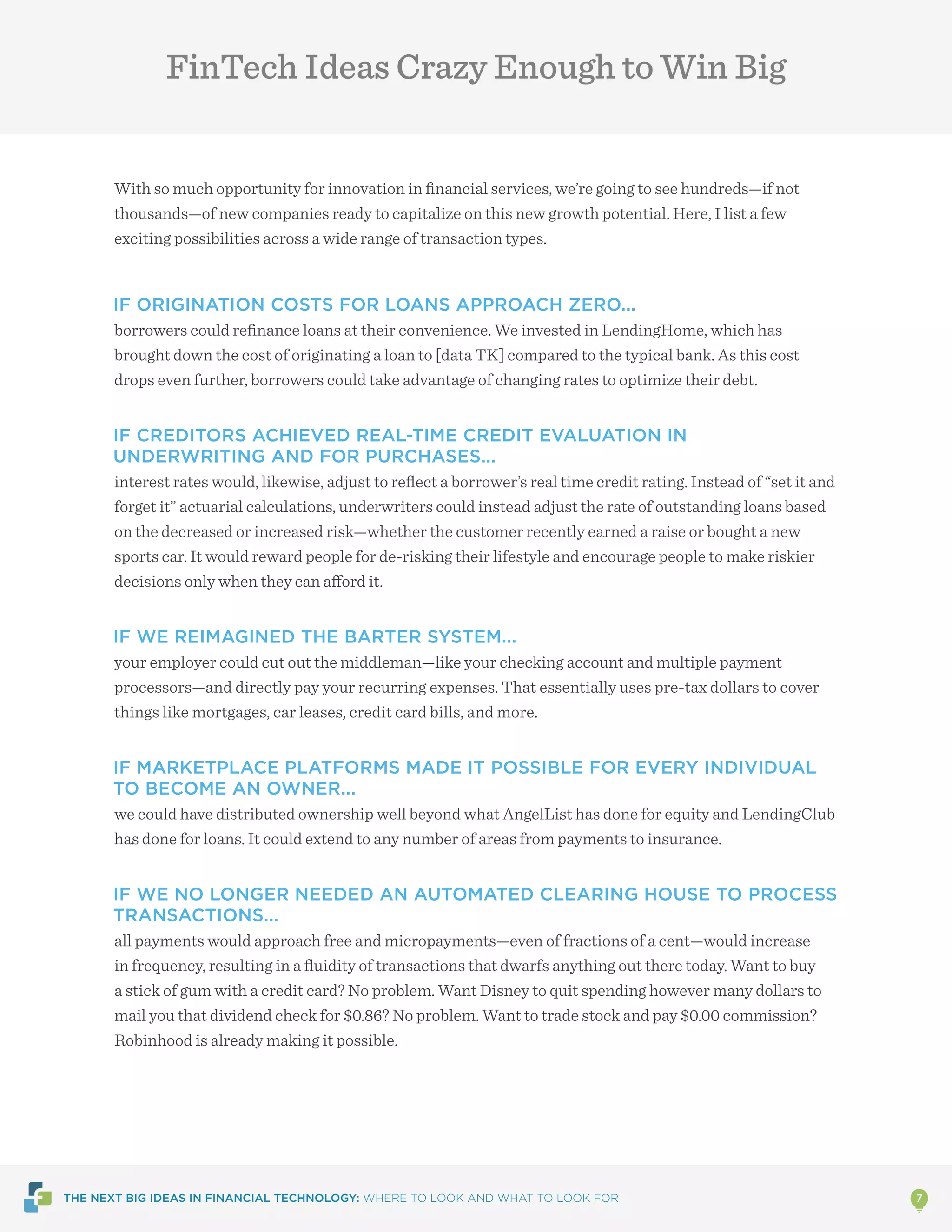 Big Ideas in Financial Technology | PDF