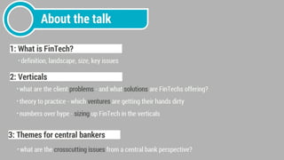 An overview of the FinTech landscape | PDF