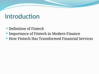 Fintech Evolutions in digital financial services | PPT