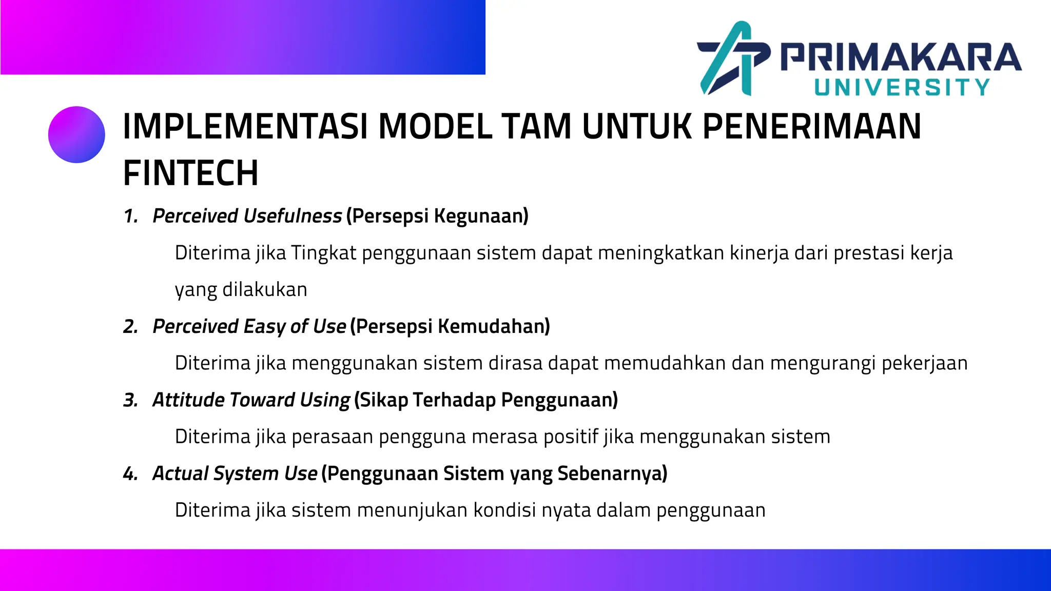 Technology Acceptance Model_Indu & Rika. | PPT