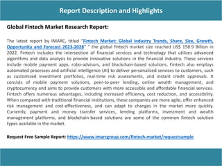 Fintech Market PPT: Demand, Trends and Business Opportunities 2023-28 ...