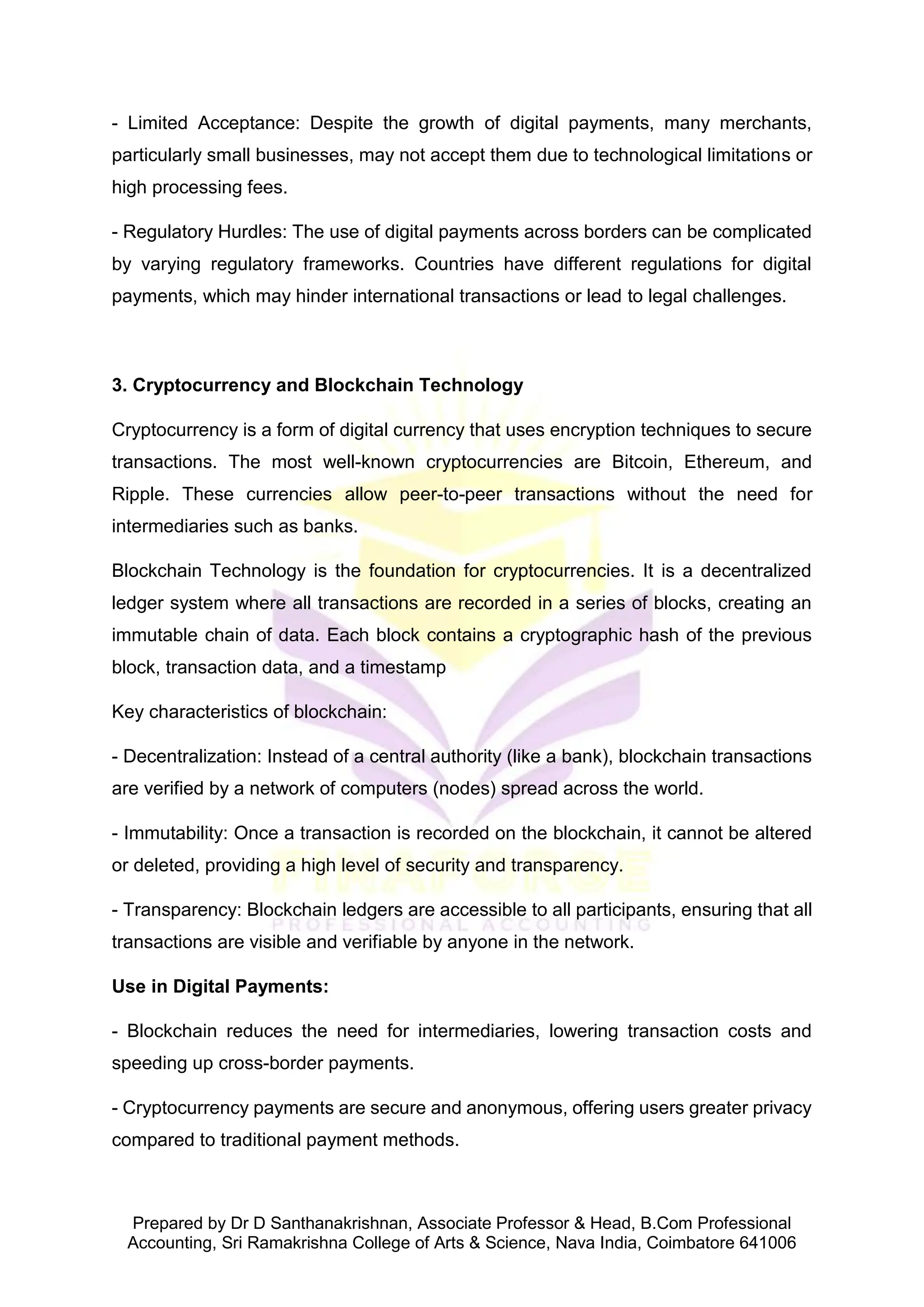 Basics of Fintech Notes Unit 1 to Unit 3 | PDF