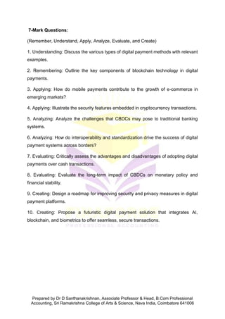 Basics of Fintech Notes Unit 1 to Unit 3 | PDF