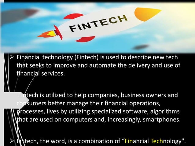 Financial Technology (Fintech) | PPTX