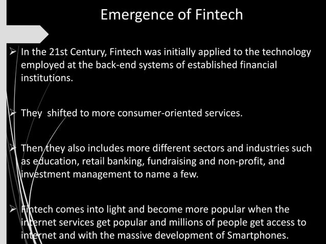 Financial Technology (Fintech) | PPTX