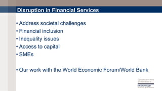 Fin Tech as a Disruptor of Financial Services | PPTX