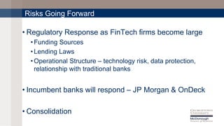 Fin Tech as a Disruptor of Financial Services | PPTX