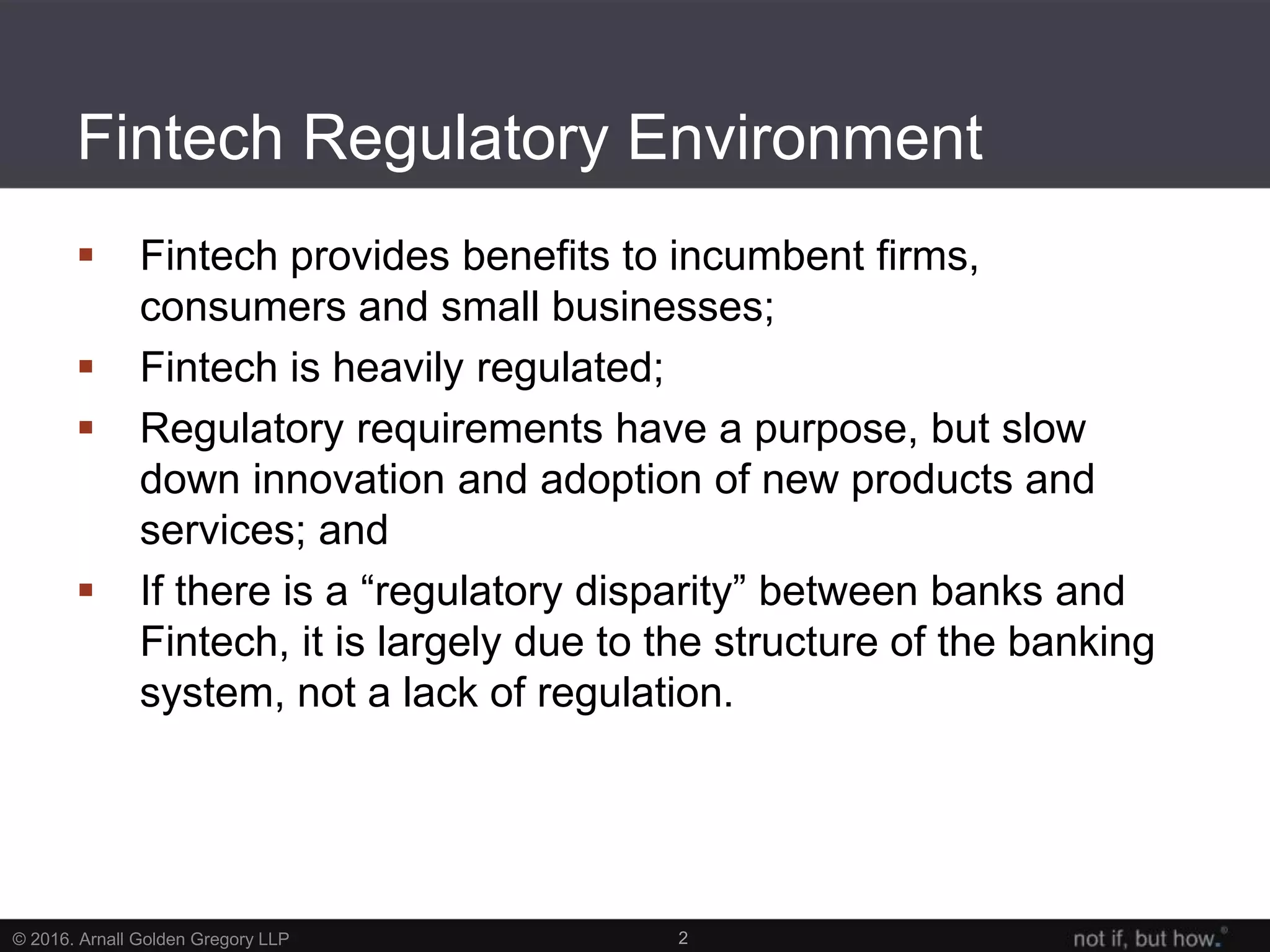 Fintech regulations presentation | PDF
