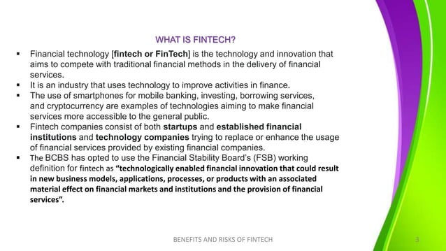 Fintech Risks and Benefits--DR. Emmanuel Moore ABOLO | PPT