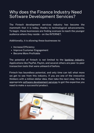 Fintech Software Development: A Comprehensive Guide in 2024 | PDF