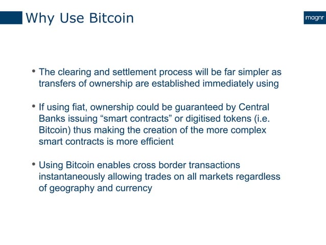 Clearing and settlement using Blockchain | PPT