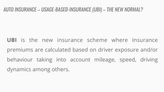 Will Usage Based Insurance (UBI) disrupt the insurance industry? | PPT