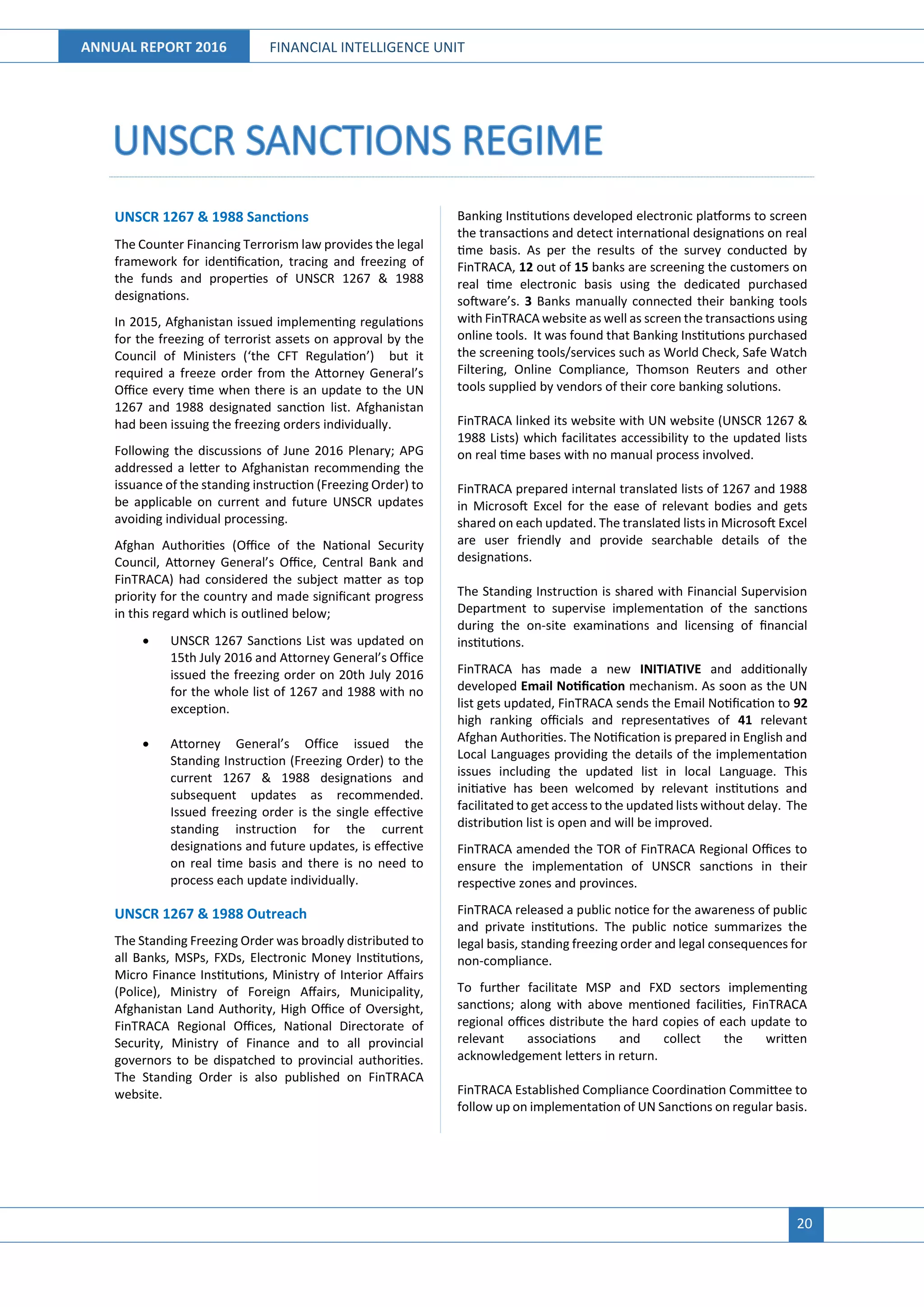 FinTRACA Annual Report | PDF