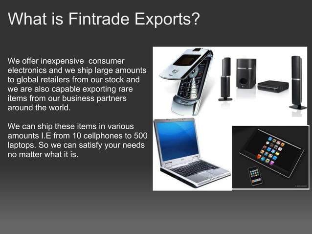 Fintrade exports | PPT | Business | Business and Finance