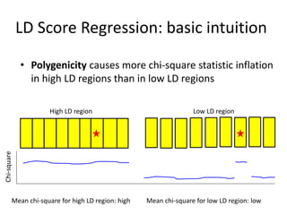 Partitioning Heritability using GWAS Summary Statistics with LD Score Regression | PPTX
