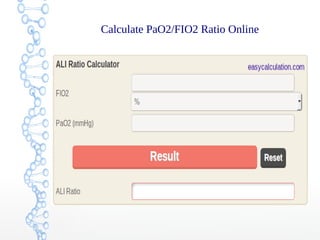 Fio2 Calculation -Fraction of Inspired Oxygen | ODP