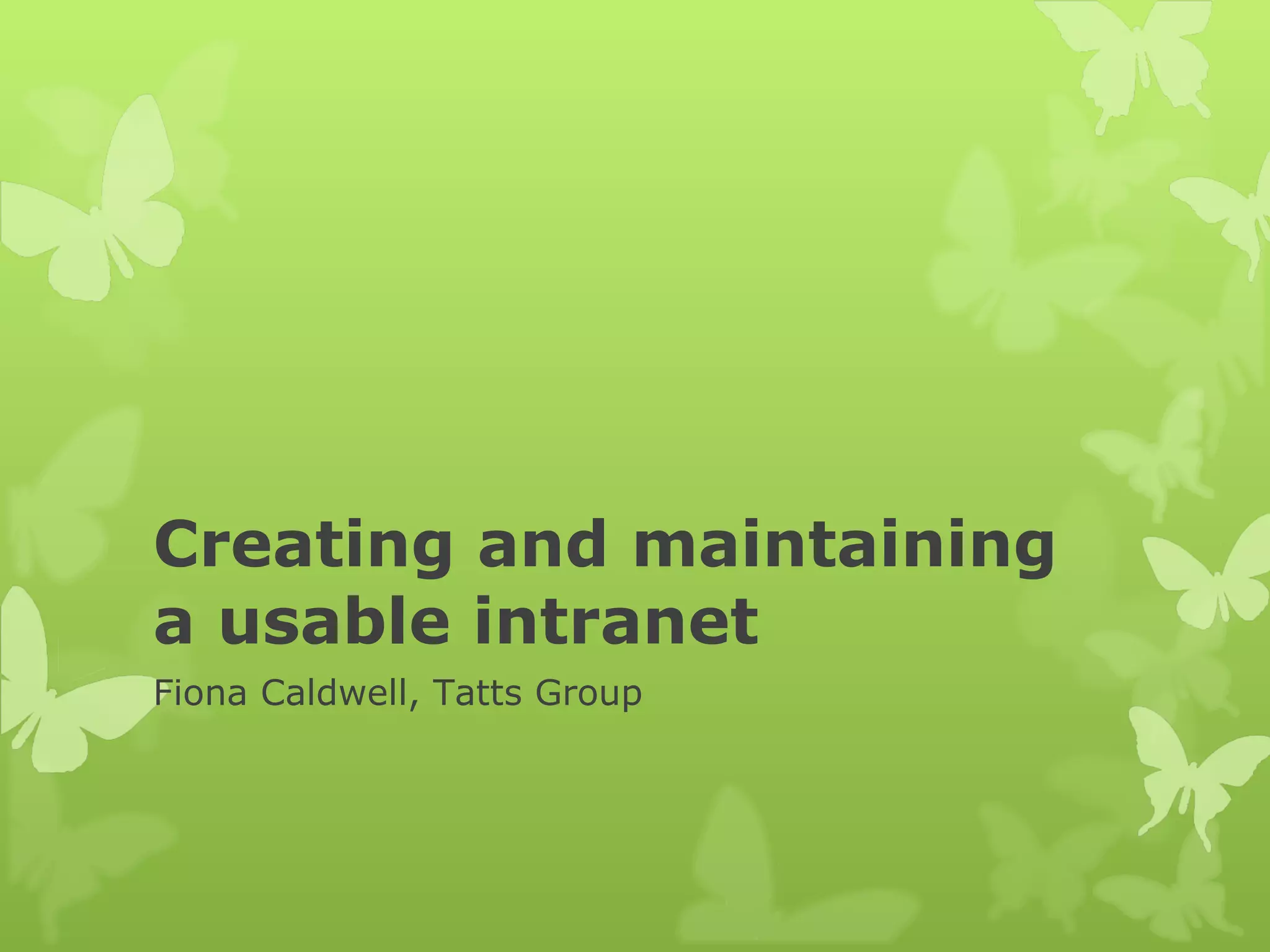 Fiona caldwell presentation | PPT