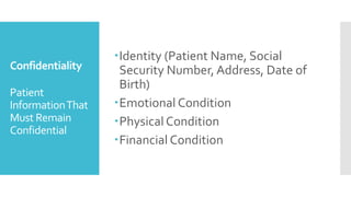 Patient Confidentiality Training Presentation (1) | PPTX