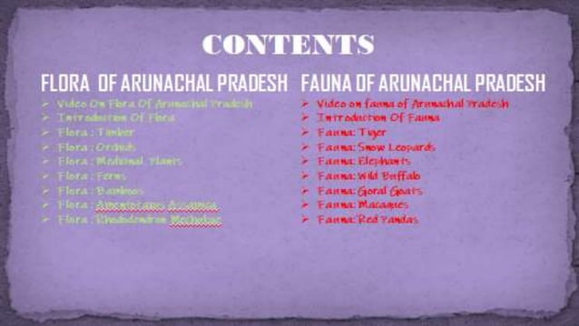 FLAURA AND FAUNA OF ARUNACHAL PRADESH P.P.T. | PPTX