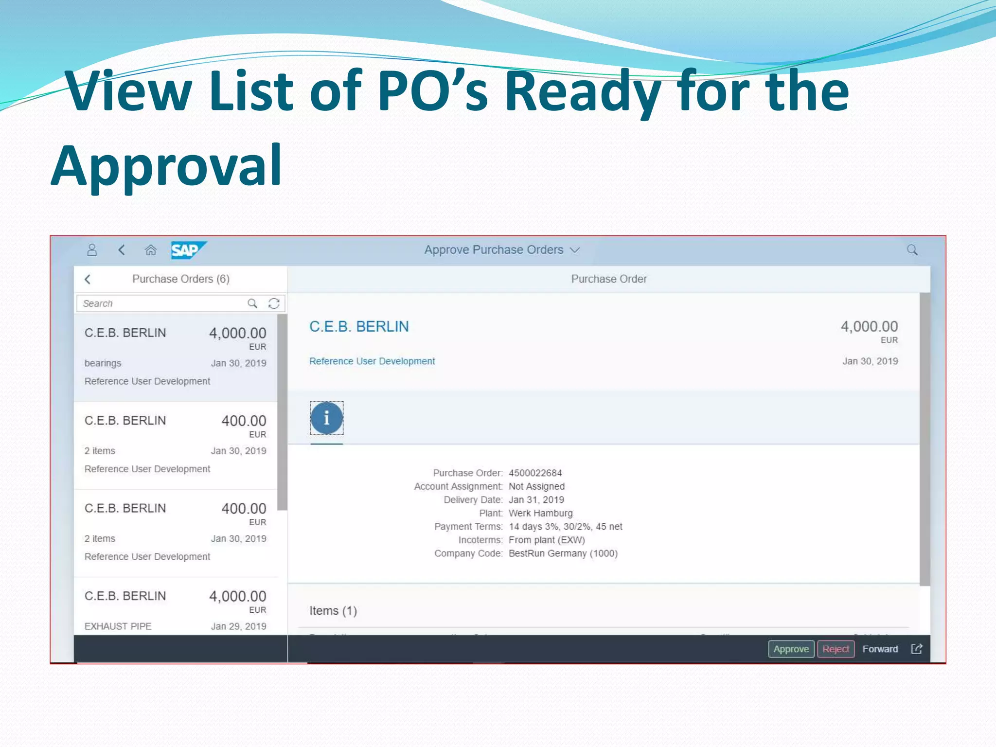 Fiori app for po approval process | PPTX