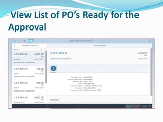 Fiori app for po approval process | PPTX