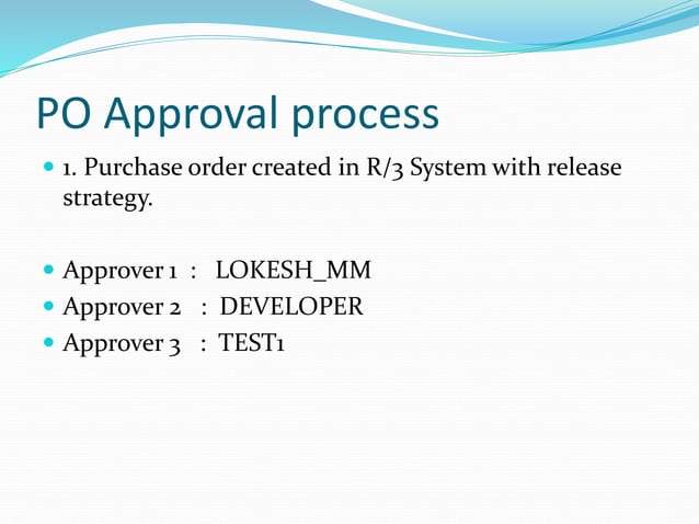 Fiori app for po approval process sap mm | PPTX | Technology & Computing