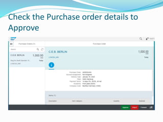 Fiori app for po approval process sap mm | PPTX